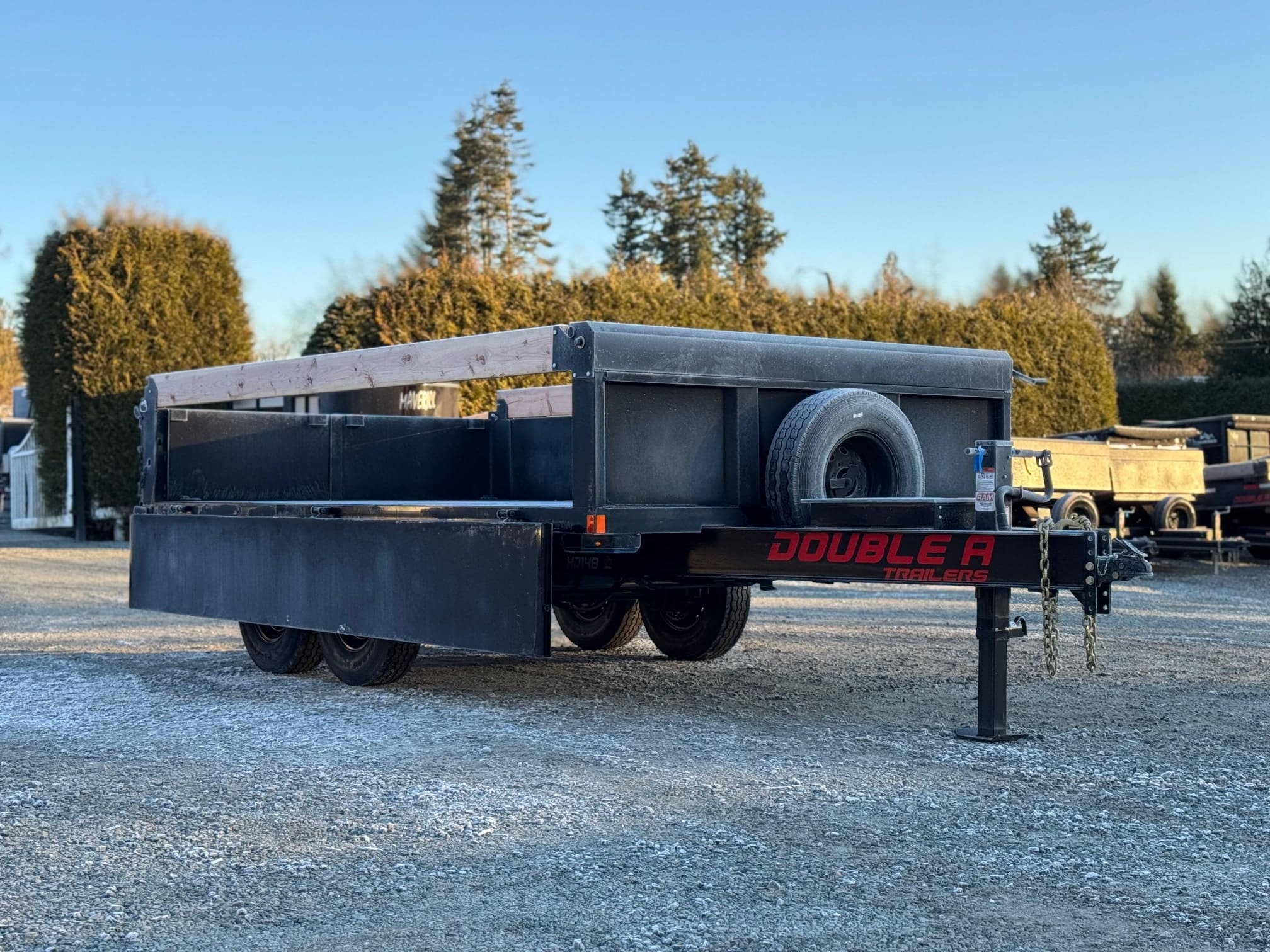 Double-A 8' X 14' Deck-Over Dump w/ Fold-Down Sides (15,400LBS GVW - 7K ...