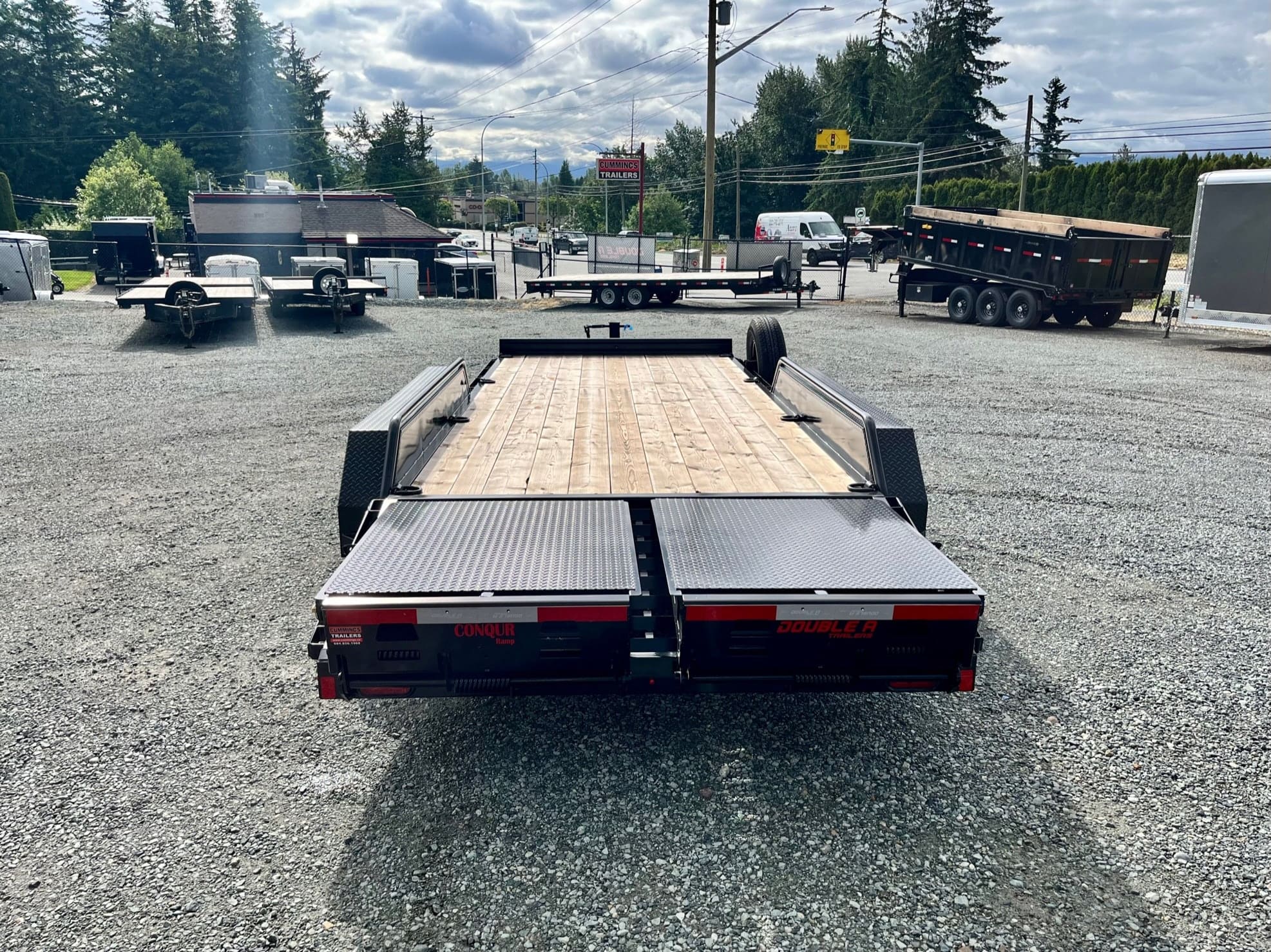 20' Double-A Tri-Axle Equipment Trailer w/ Conquer Ramps (21,000LBS GVW ...