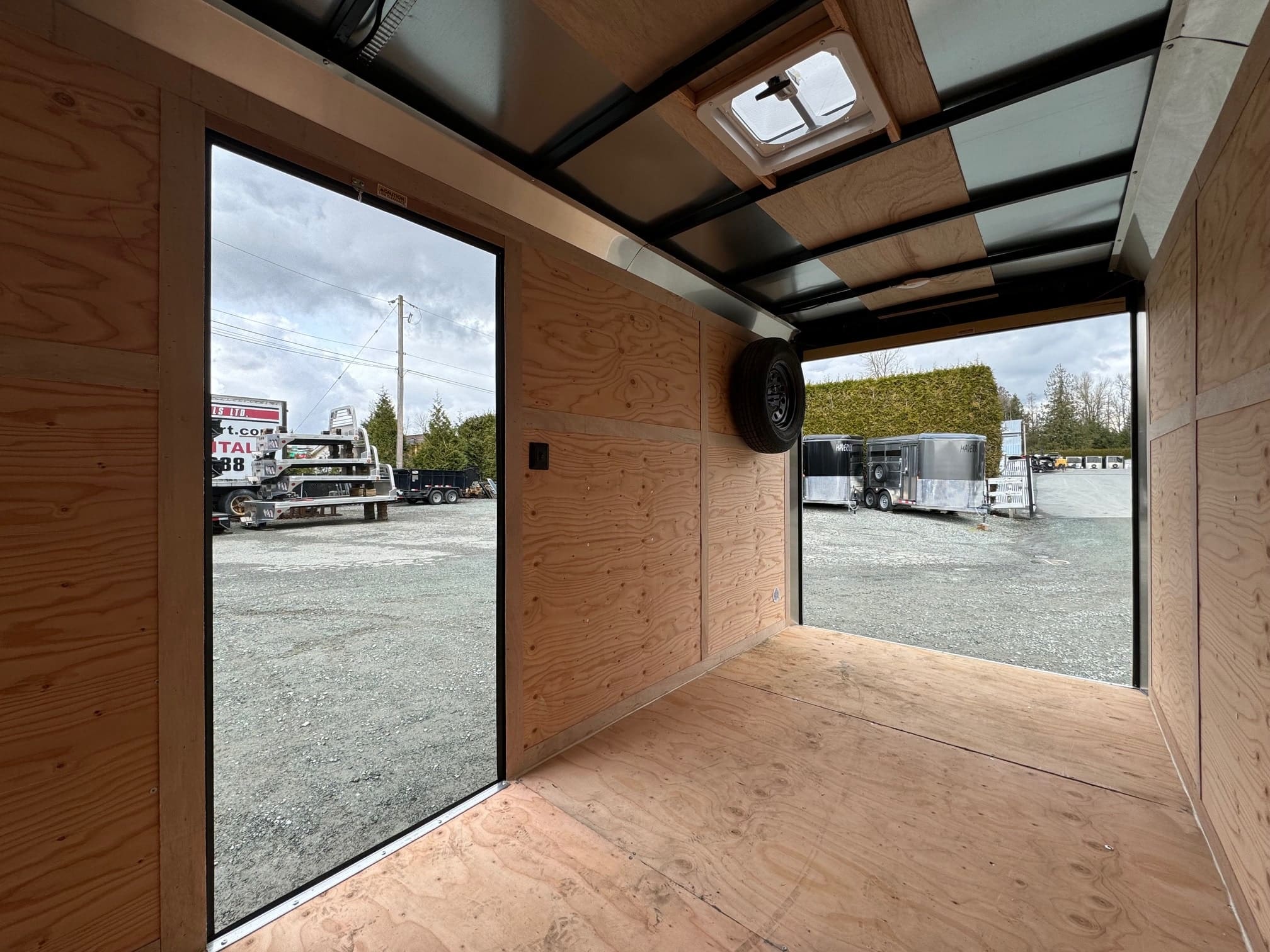 6' X 12' Continental Cargo (Barn Doors, Electric Brakes, Black or White ...
