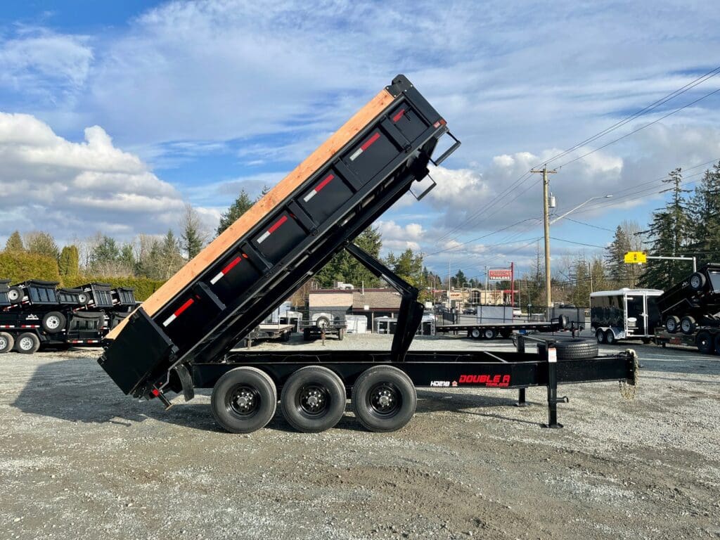 8' X 16' Double-A Tri-Axle Deck-Over Dump w/ Fold-Down Sides (21,000 ...