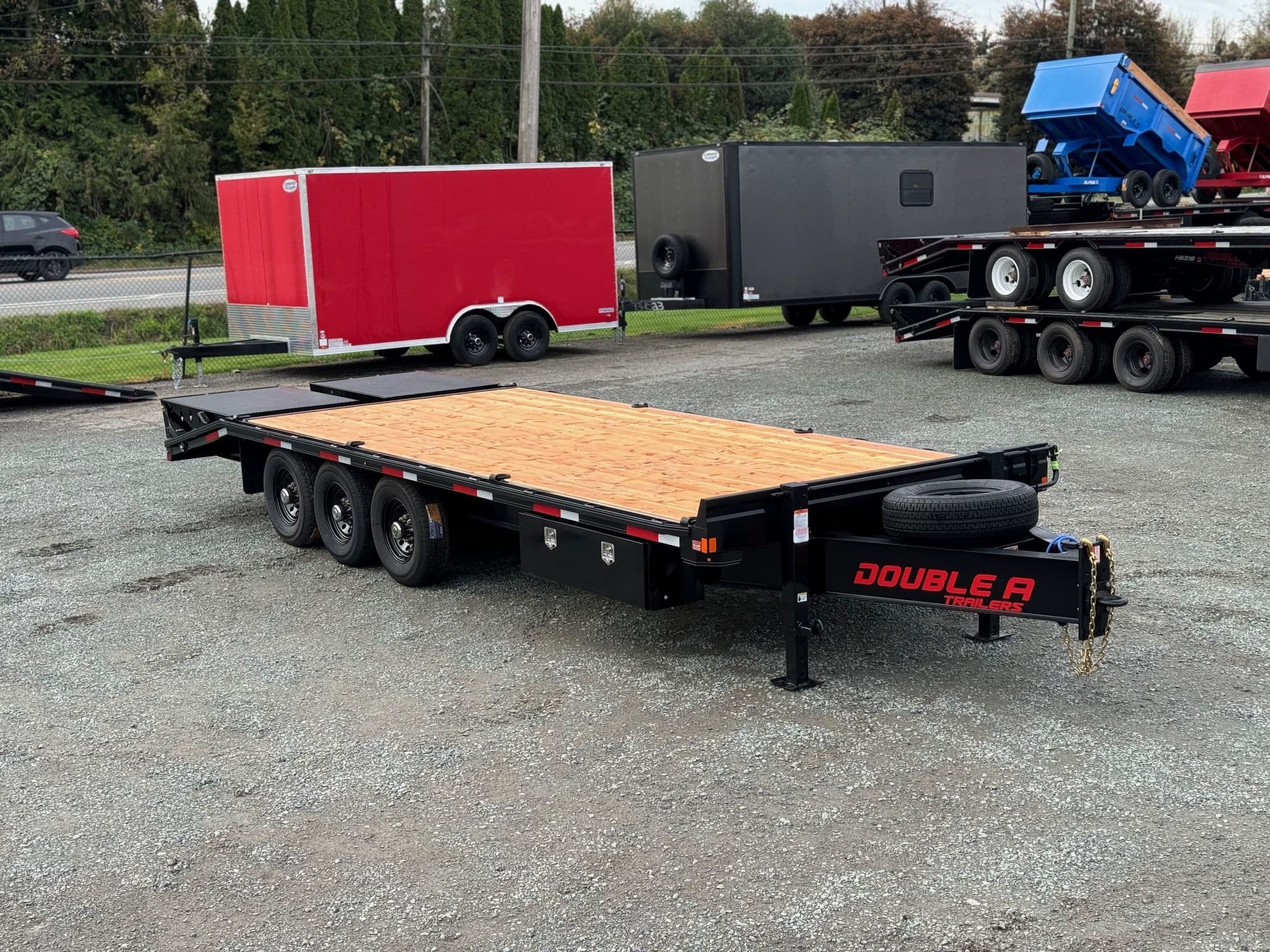 24' Double-A Tri-Axle Deck-Over Equipment Trailer (24,000LBS GVW - 3:7K ...