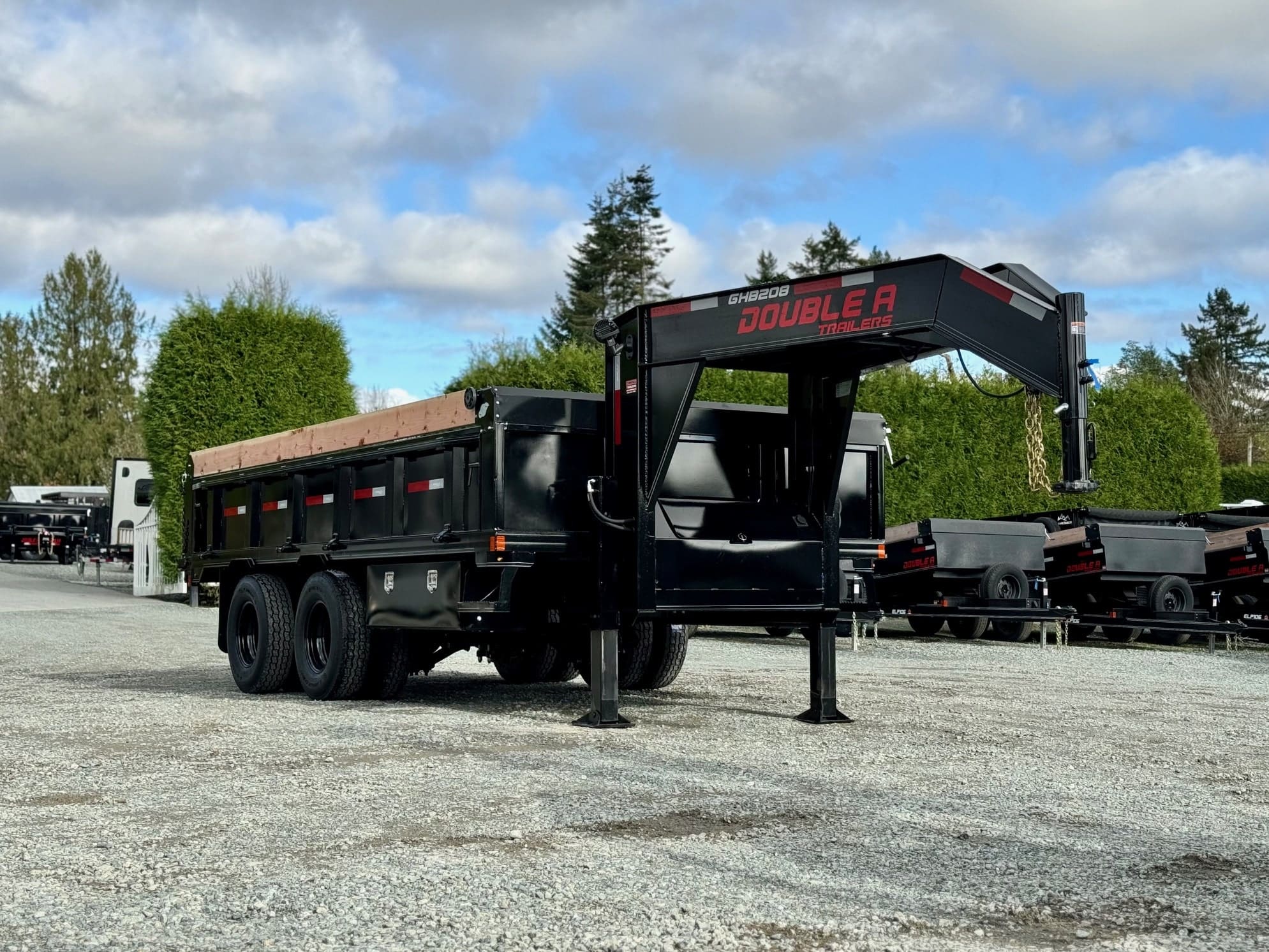 Double-A 8' X 16' Tandem-Dually Gooseneck "Work Horse" Dump Trailer w ...