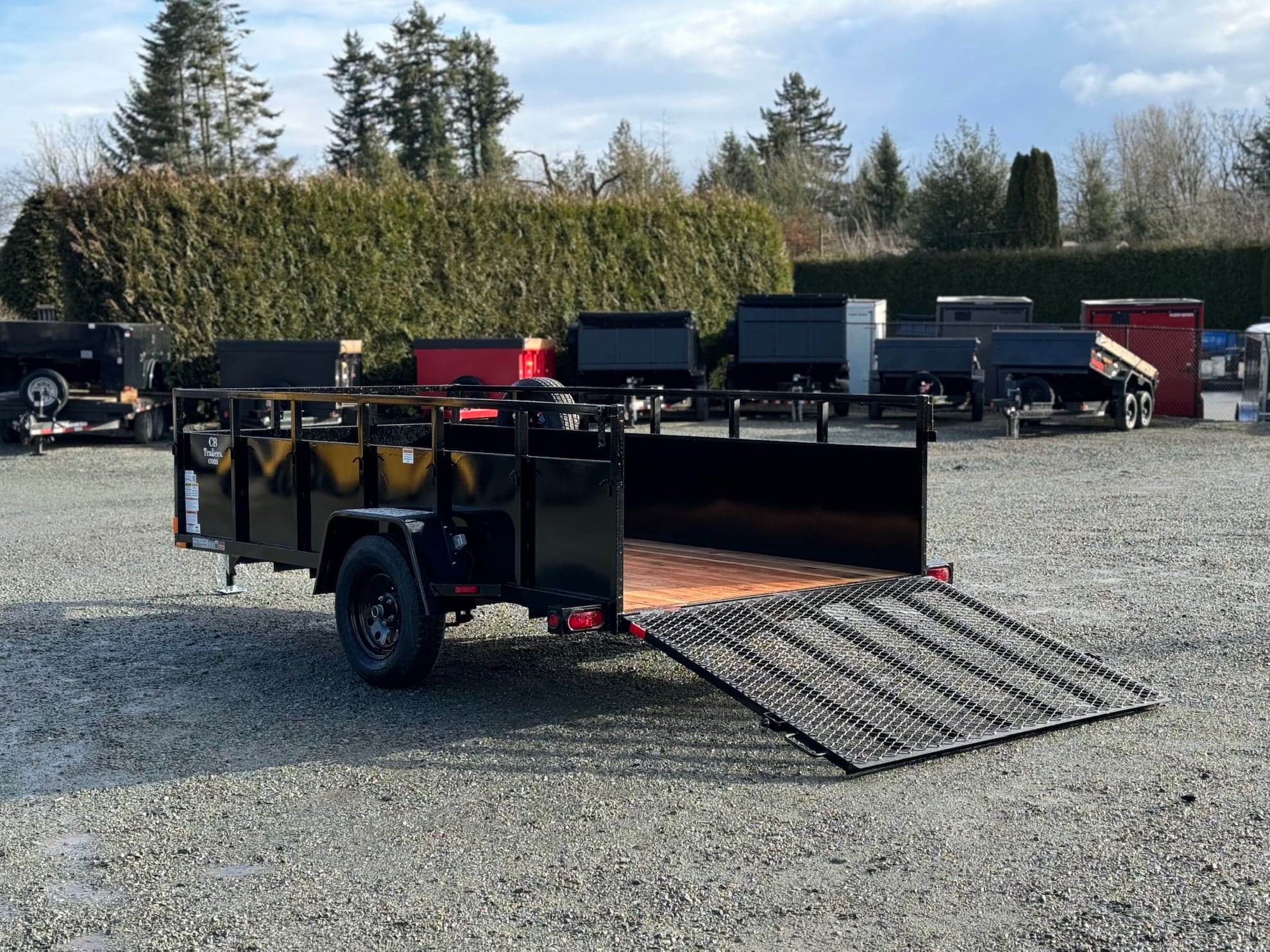 6' X 12' Snake River Single Axle Utility Trailer (22" Walls, Ramp Gate ...