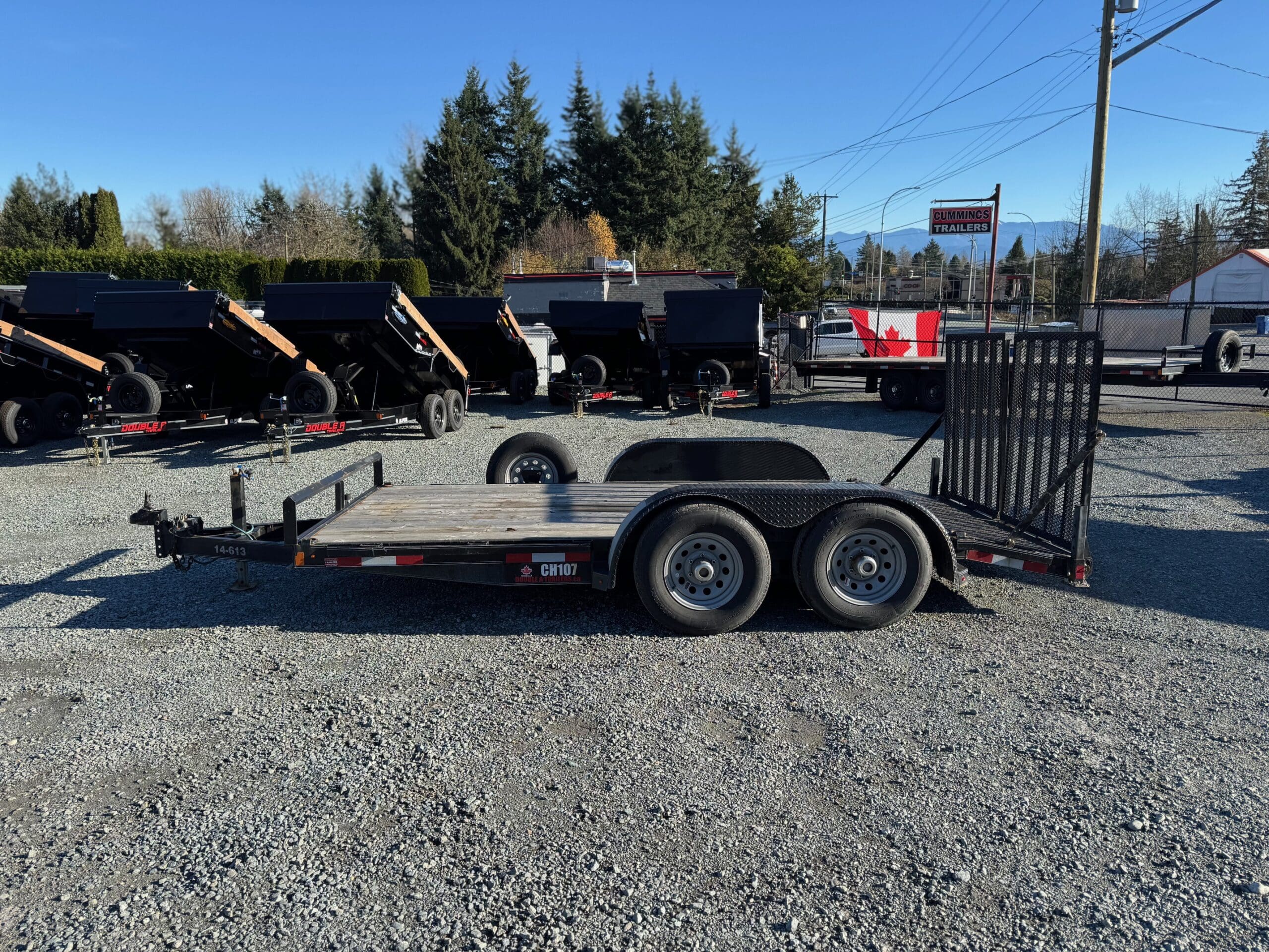 2019 Double-A 14' Ultra Low-Profile Equipment Trailer w/ Dovetail & HD ...